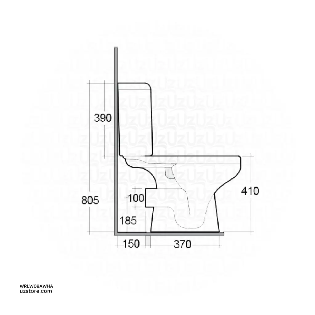 RAK - LIWA Water Closet P-trap (66CM) LW08AWHA | UZ Store
