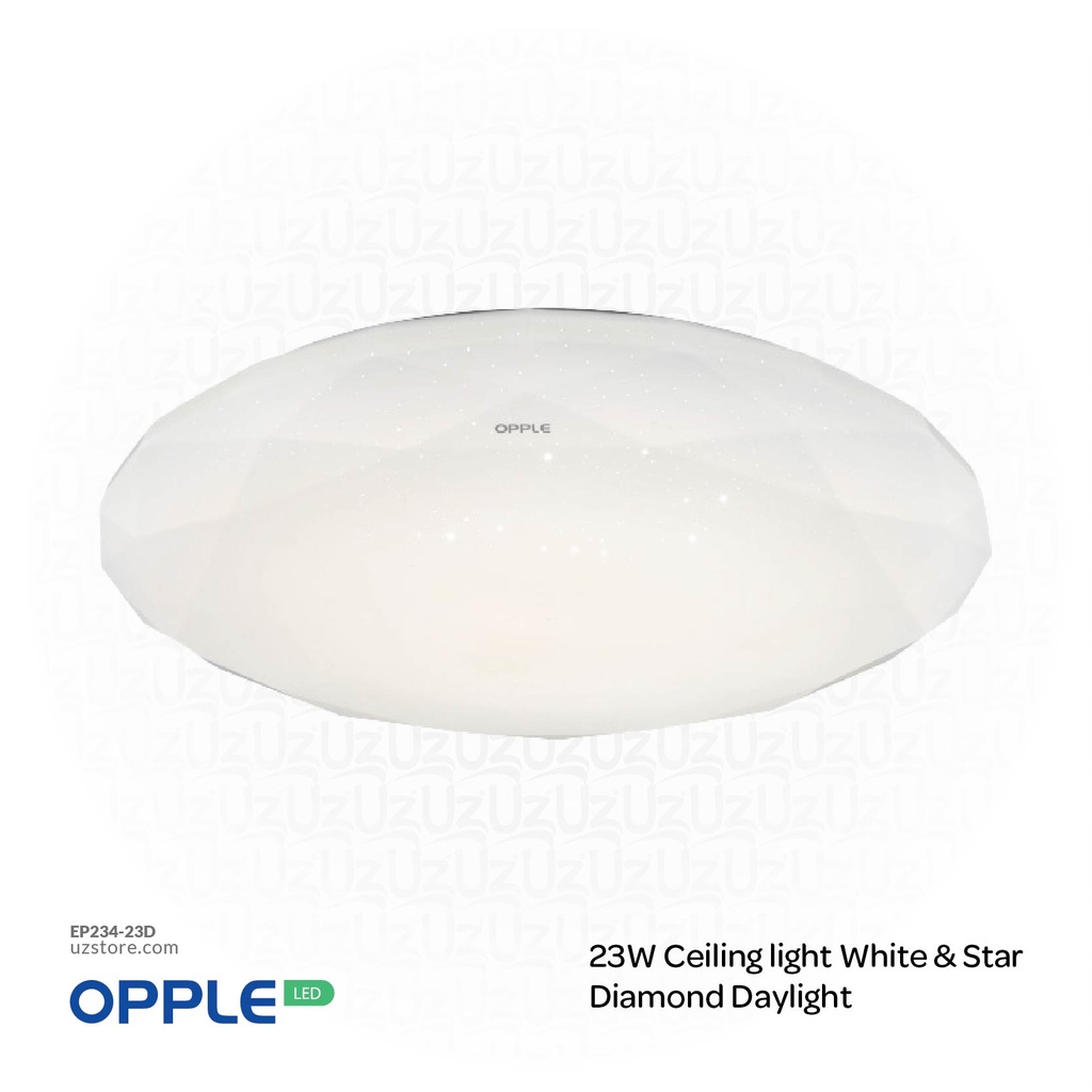 OPPLE LED Ceiling Light White & Star Diamond23W , ( 6000K +/ - ) Day ...