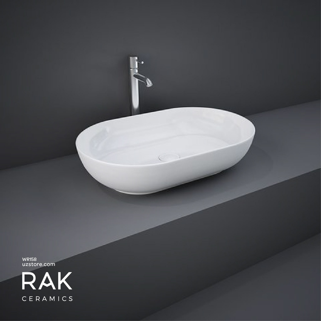 RAK Ceramic Feeling Oval Top Counter Wash Basin White FEECT5500AWHA ...