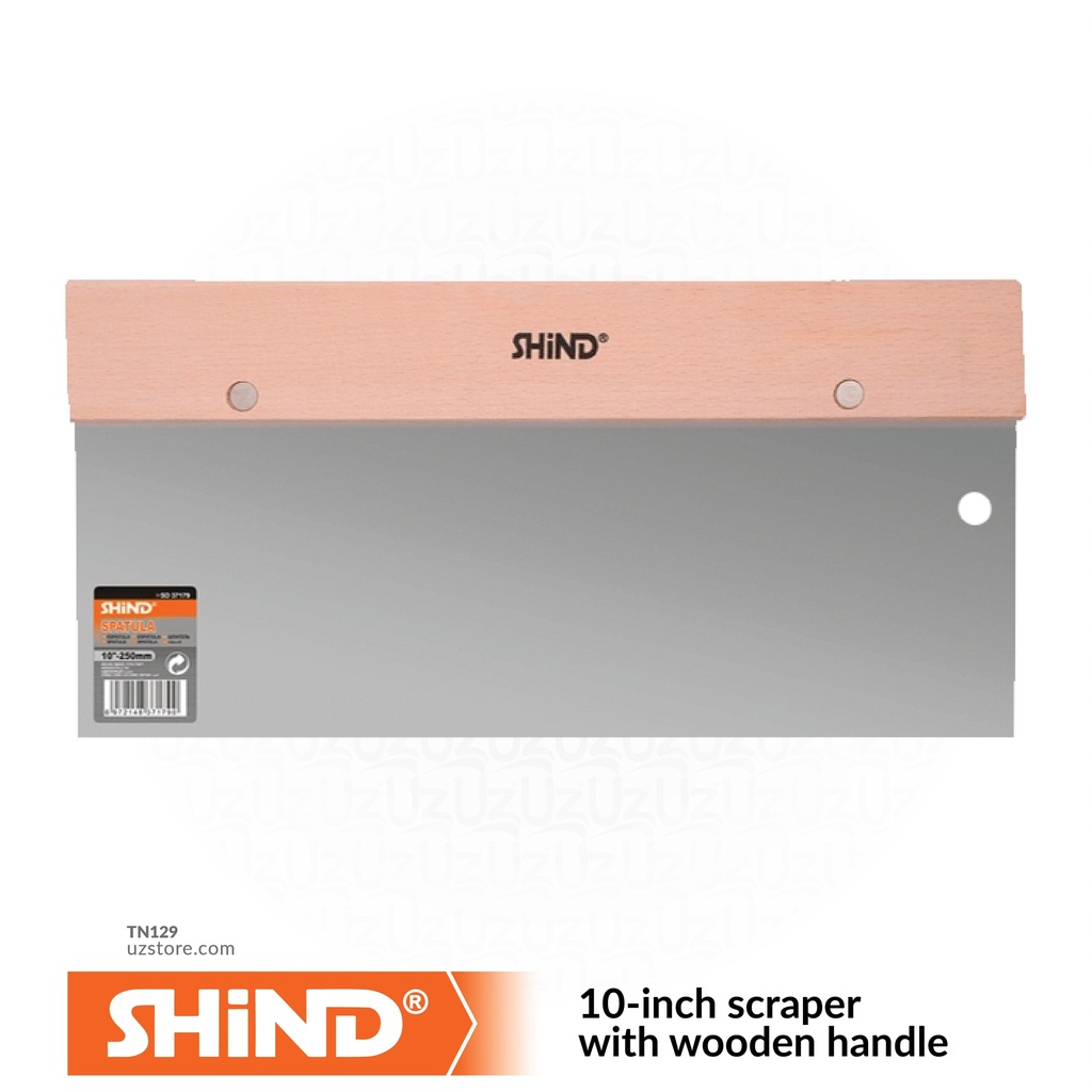 Shind - 10 inch wooden handle scraper 37179 | UZ Store