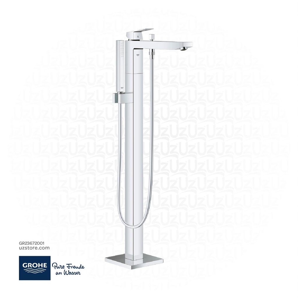 GROHE Eurocube Single-lever bath mixer 1/2" , floor mounted , 23672001 ...