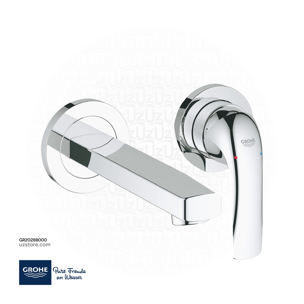 GROHE BauCurve 2-hole basin mixer , 20288000 , chrome | UZ Store