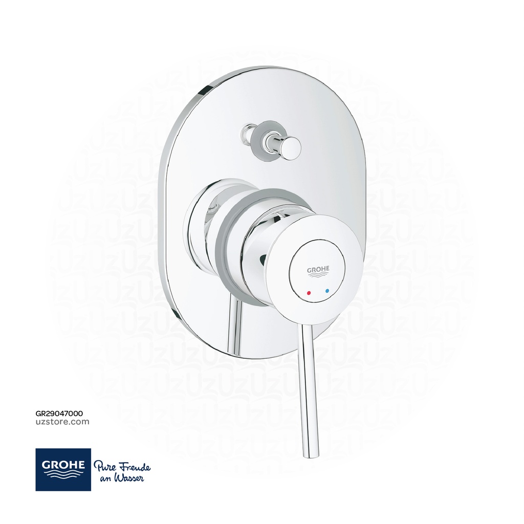 GROHE BauClassic Single-lever bath mixer , 29047000 , chrome | UZ Store