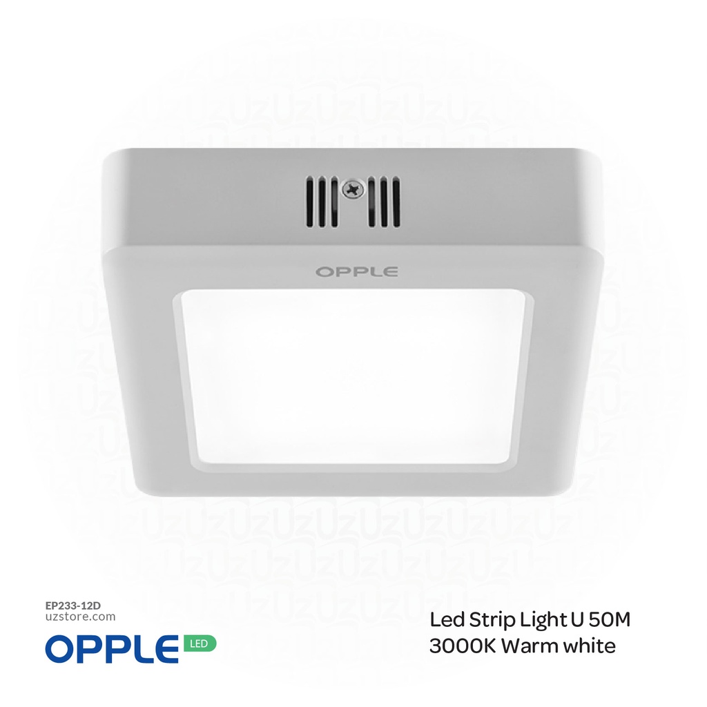 OPPLE LED Slim Surface Light Square Sm-ESII S150-12W-6000K-WH-NV , Day ...