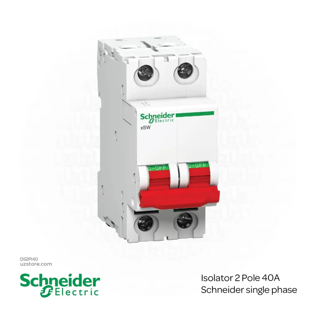 Isolator 2 Pole 40A Schneider single phase | UZ Store