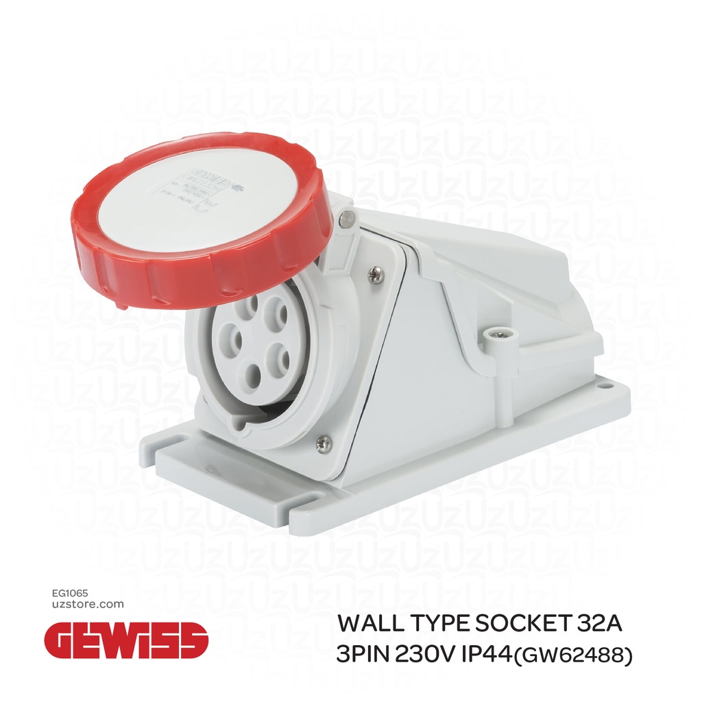 GEWISS WALL TYPE SOCKET 32A 5PIN 230V IP67(GW62516) | UZ Store
